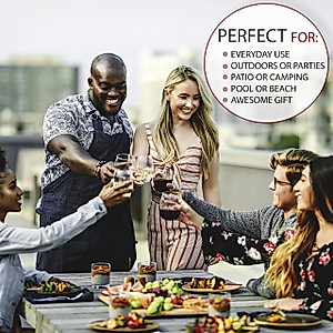 Bravario Unbreakable Glasses Bundle | 4 Wine, 4 Whiskey | Shatterproof 100% Tritan Plastic | Dishwasher-Safe | BPA-free | Awesome for Indoor & Outdoor, Gifts & Holidays