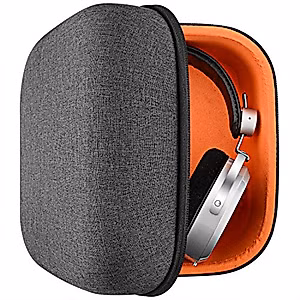Geekria Shield Case for Large-Sized Over-Ear Headphones, Replacement Protective Hard Shell Travel Carrying Bag with Cable Storage, Compatible with HiFiMAN HE 400i, Grado PS1000e (Dark Grey)