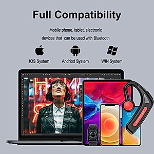 Open Ear Earbud Bluetooth Single Bone Conduction Wireless Headphones with Earhooks Microphone Earphones Waterproof Earpiece for Workout Sports Running Android iPhone Non Ear Plug Green