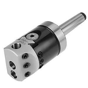 50mm Boring Head Set, 1 Set MT2 -M10 F1-12 Boring Head with 12mm Boring Bars, MT2 M10×1.5 1-1/2"-18UNF Perfect for Milling Machine Accessories