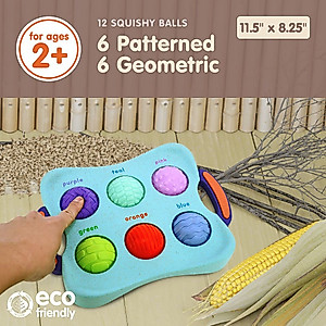 Roo Crew Sensory Toys Learning Tablet 1 - Educational Fidget Toy Set for Kids with Textured Bubbles - 11.5" x 8.25"