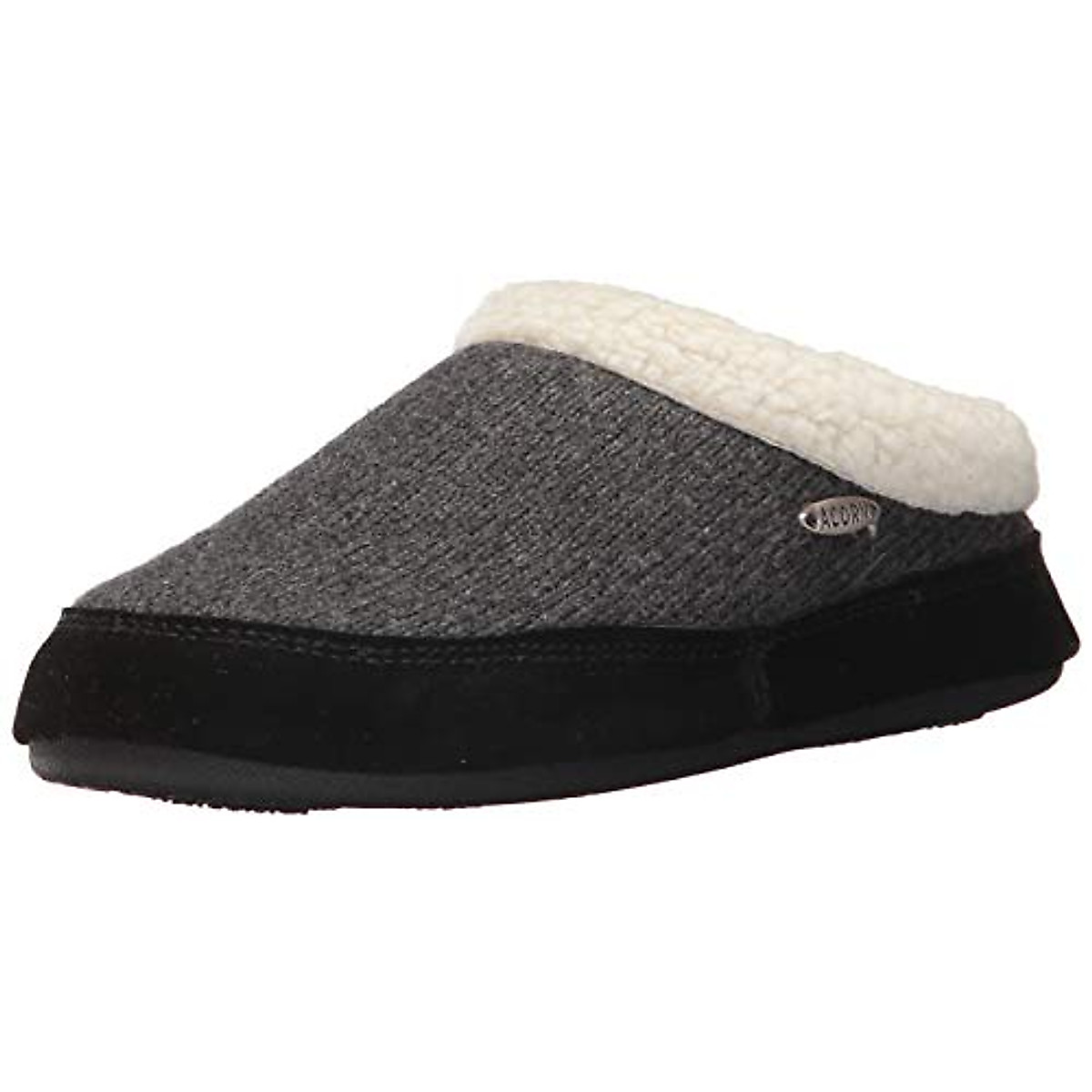 Acorn Women's Mule Ragg Slipper, Dark Charcoal Heather, Large Standard US Width US