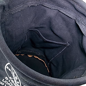 Klein Tools 5104FR Canvas Bucket, Flame-Resistant Tool Bucket Made of No. 4 Canvas, with Double-Reinforced Bottom, 100-Pound Load Rated