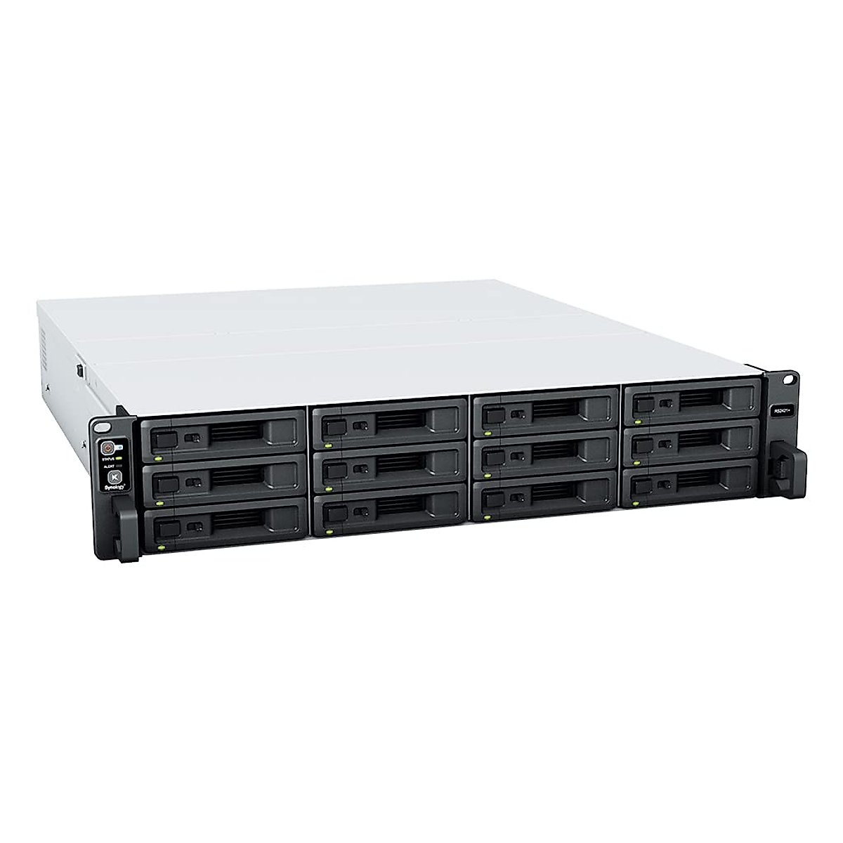 Synology RackStation RS2421+ NAS Server with Ryzen 2.2GHz CPU, 32GB Memory, 24TB SSD Storage, 4 x 1GbE LAN Ports, DSM Operating System Bundle with Rail kit
