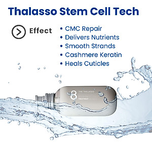 8 THE THALASSO Smooth Series: Normal to Oily Hair Conditioner, Unique Thalasso Stem Cells with Deep Sea Water & Marine Collagen, Chemical-Free, Moisturizing & Smoothing, 475mL /16.06 fl oz