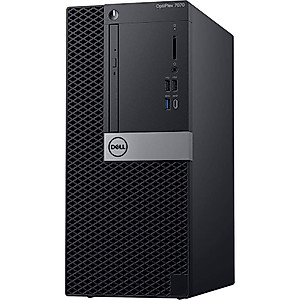 Dell OptiPlex 7070mt Computer Intel 9th Gen i7-9700 3.0GHz (Up to 4.8GHz) 8-Cores 12MB 65W CPU 16GB DDR4-2666MHz Memory 256GB NVMe PCIe SSD 1TB 7200RPM SATA HDD AMD Radeon™ R5 430 2G Windows 10 Pro