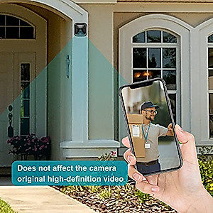 CaseBot Silicone Case for All-New Blink Outdoor Camera - [3-Pack] Weatherproof Camouflaged Skin Cover with Hat Brim for Blink Outdoor Indoor Home Security System, Black