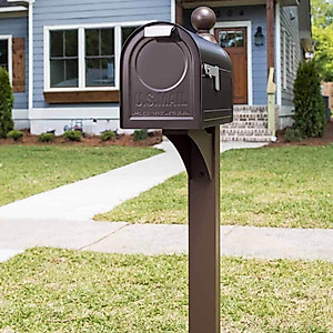 Gibraltar Mailboxes Northpointe Large Capacity Galvanized Steel Venetian Bronze, Post-Mount Mailbox, NM16NV01
