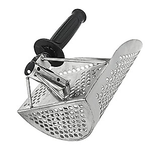 Fafeicy Sand Scoop, 304 Stainless Steel Rust Proof Metal Detecting Shovel with Electroplated Surface, for Beach, Garden