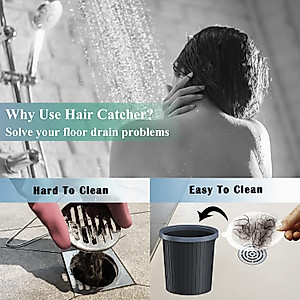 50 Pack, VIVIDLY Disposable Shower Drain Cover Hair Catcher Shower Drain Mesh Stickers, Bathroom, Laundry, Bathtub, Kitchen, Sink, for Human and pet Hair (50 PCS)