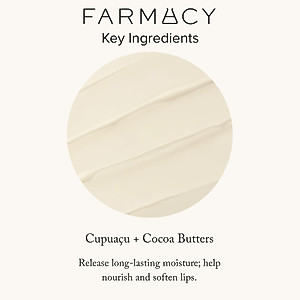 Farmacy Beeswax Lip Balm - Honey Butter Moisturizing Lip Care + Chapped Lip Treatment - Enriched with Cupuaçu + Cocoa Butters, Proprietary Honey Blend and Vitamin E to Nourish, Soften + Heal (3.4g)