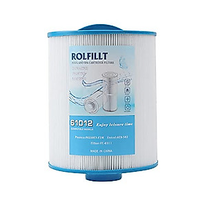 ROLFILLT 6CH-502 Replaces Artesian Spa Filter,Compatible with Pleatco PAS50SV-F2M, Filbur FC-0311，PAS502SV, PAS502SV-M, PAS50, Master Deluxe M60506, Excel XLS-604 Hot Tub Filter. 1 Pack