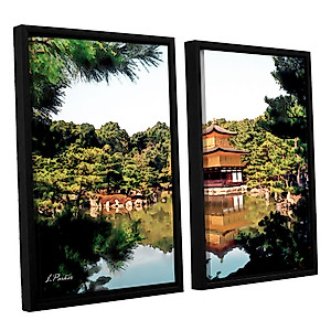 ArtWall 2 Piece "Linda Parker's Kinkakuji" Floater Framed Canvas Artwork, 24" x 36"