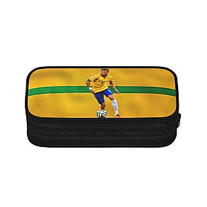Luja Dling #10 Neymar Big Capacity Pencil Pen Case For Office College Large Storage High Capacity Bag Pouch Holder Box Makeup Bag