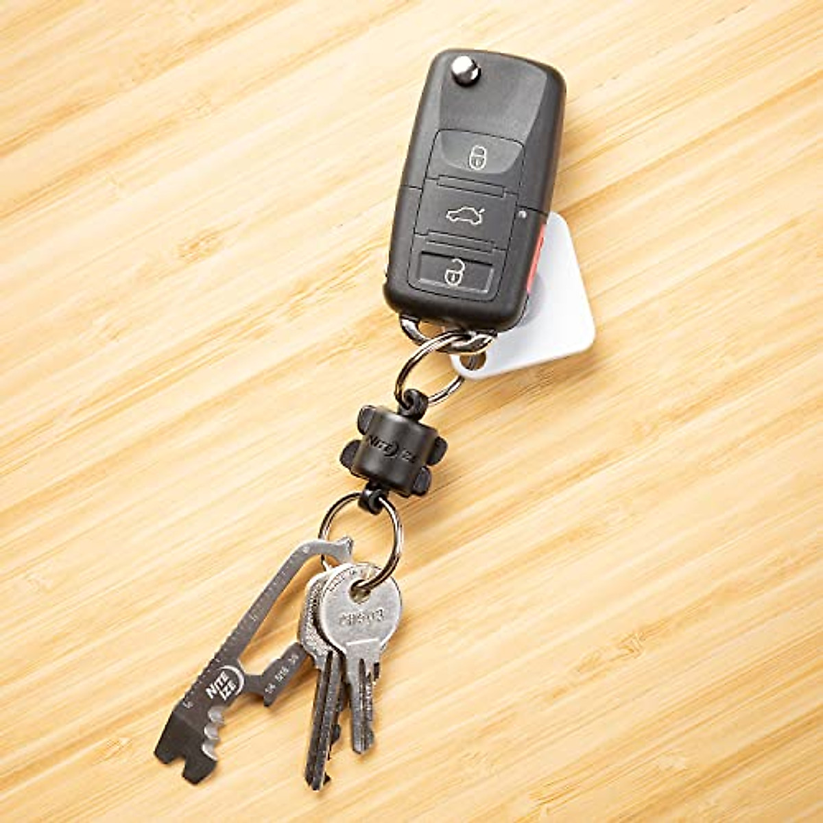 Nite Ize Polycarbonate Keyring 360 Magnetic Quick Connector, Magnetic Locking Split Rings for Keys