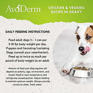 AvoDerm Chicken with Vegetables Stew Recipe for Dogs 13oz, case of 12 cans