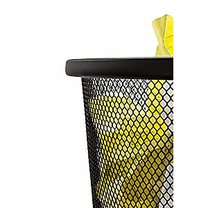 Brookstone [3 Pack Metallic Mesh Wastebasket for Office & Home, Open Top, Under Desk Trash Can, Lightweight & Sturdy Recycling Bin