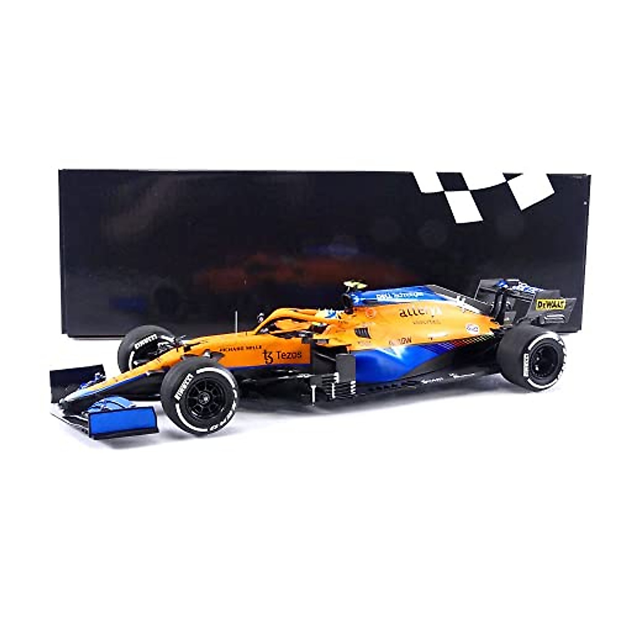 Minichamps 530213304 1:18 Mclaren F1 Team MCL35M-Lando Norris-2nd Place Italian GP 2021 Collectible Miniature Car, Multicoloured