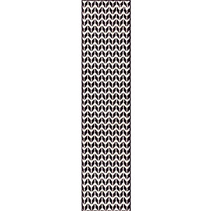 Well Woven Chevron Black 2' x 7'2" Runner Rug Carpet