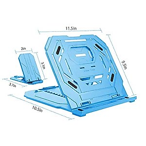 Frunsi Drawing Tablet Stand, Laptop Stand, Foldable Stand for Tablet Display, 9 Levels Adjustable Angles with a Built-in Phone Holder, for 12-17 inch Drawing Tablet, Smartphones