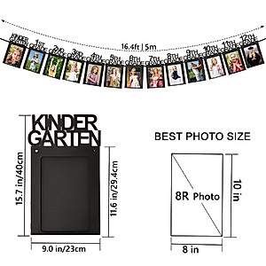 2023 Graduation Decorations Graduation Photo Banner K-12 for Graduation Party Decor Class of 2023 Decorations 8x10 Paper Photo Frame Graduation Picture Banner for High School 2023 Graduation Party