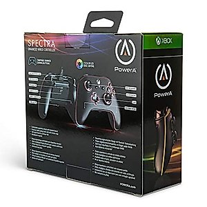 PowerA Spectra Enhanced Illuminated Wired Controller for Xbox One, gamepad, video game, gaming controller, works with Xbox Series X|S