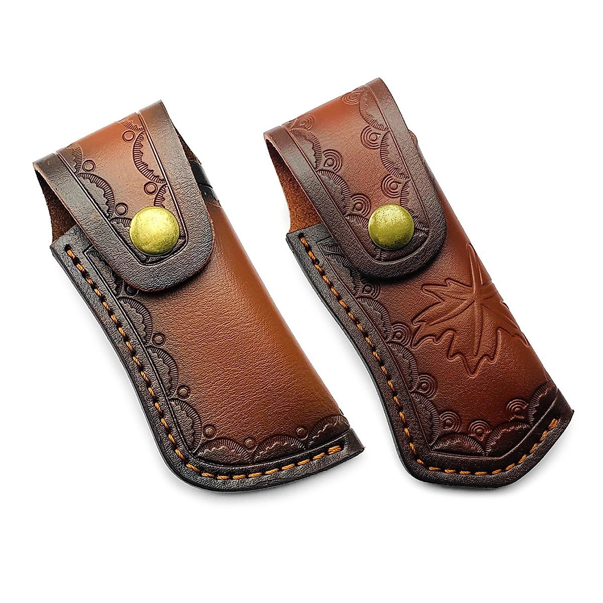 Pocket Knife Sheath Handmade Pouches Leathers Knife Holsters Folding Knife Holder Outdoor Carry Sheath Tool Easy to Use Pocket Knife Sheath Holder Durable