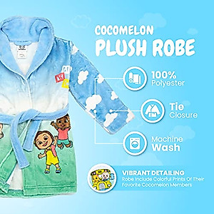 Cocomelon Toddler Boys JJ Playtime 3D Plush Robe (as1, age, 4_years, CoComelon Bus, 4T)