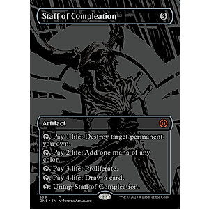 Magic: the Gathering - Staff of Compleation (358) - Oil Slick - Foil - Phyrexia: All Will Be One