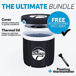 Keystone Peak Ice Bath - New 2023 - Boost Your Immune System & Improve Recovery + Cold Plunge tub + Portable Ice Bath tub for Athletes & Navy Seals + Ice Baths and Soaking + Cold Water Therapy