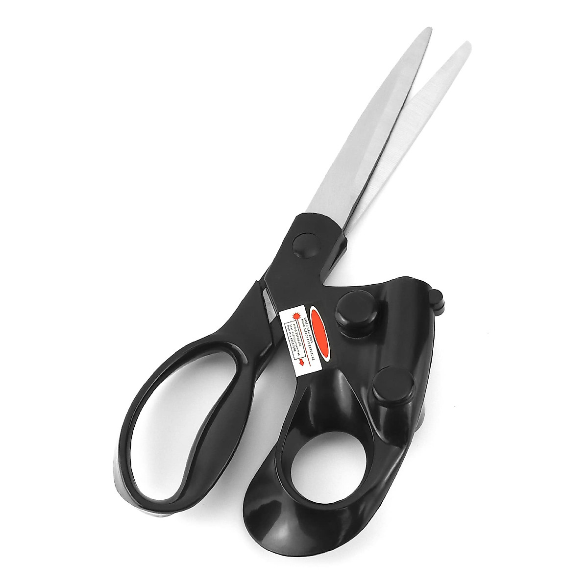 QWORK Guided Scissors, Professional Household Laser Scissors Gadget, Sewing Laser Guided Scissors Fabric Scissors, for Fabrics, Paper, Crafts Cutting