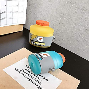 for 3D Airpods Pro Case, Funny Cute Design Silicone Cartoon Case Cover Compatible for Airpods Pro (Stylish Designer Designed for Girls and Womens) - Yellow Water Bottle