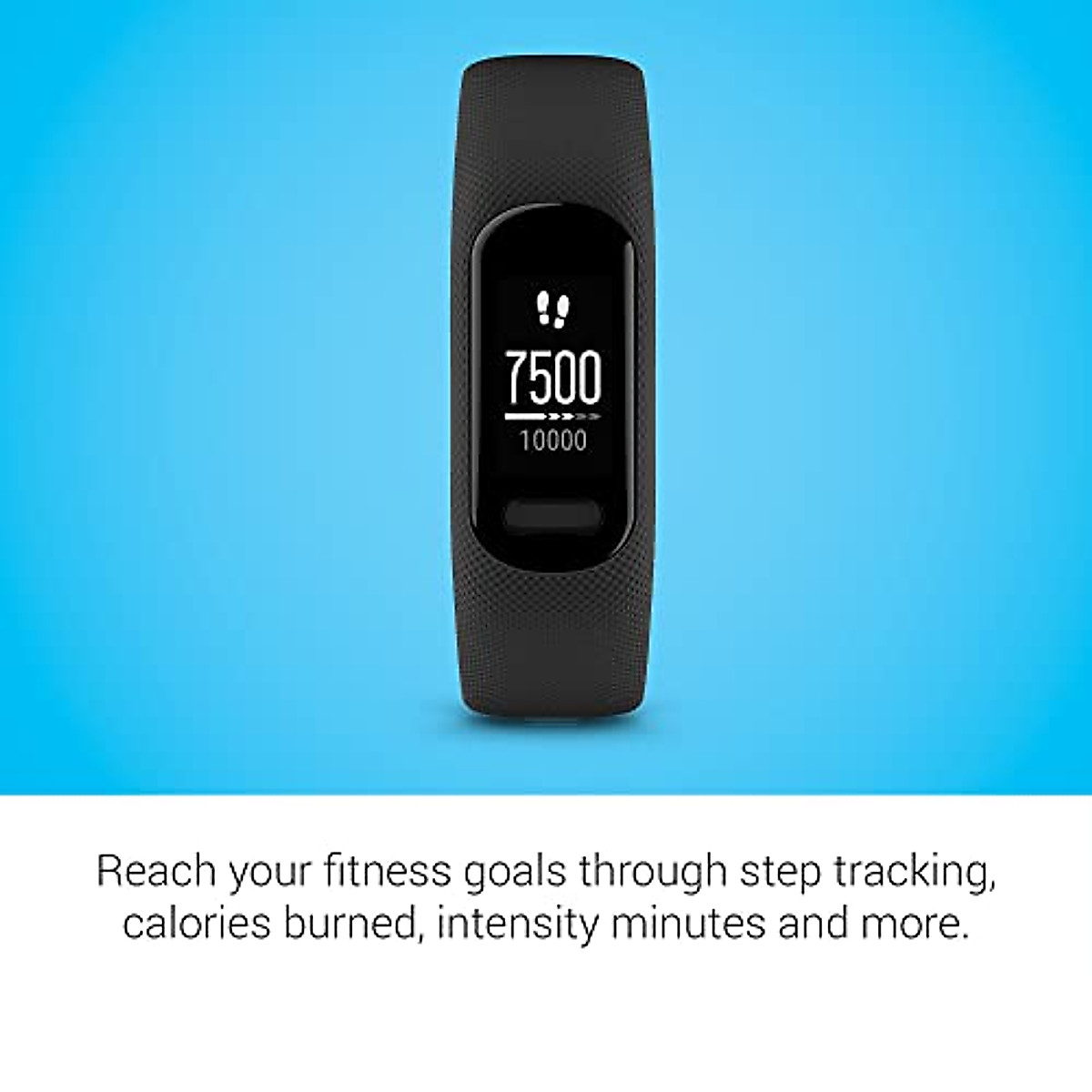 Garmin vívosmart® 5, Fitness Tracker, Long-Lasting Battery, Simple Design, Black Large