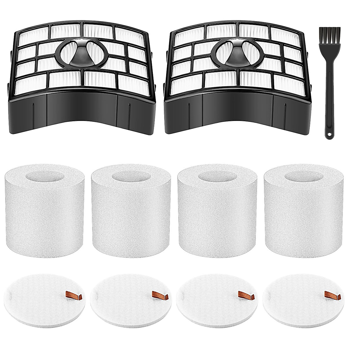 4+2 Pack NV752 AZ1002 Replacement Filters Set for Shark NV650 NV750 Series Shark Rotator Powered Lift-Away NV650, NV650W, NV651, NV652, NV750W, NV751, NV752, NV831, NV835, AX950, AX951, AX952, ZU632, AZ1000W, AZ1002, AZ1002BRN, Replaces XFF650 & XHF650