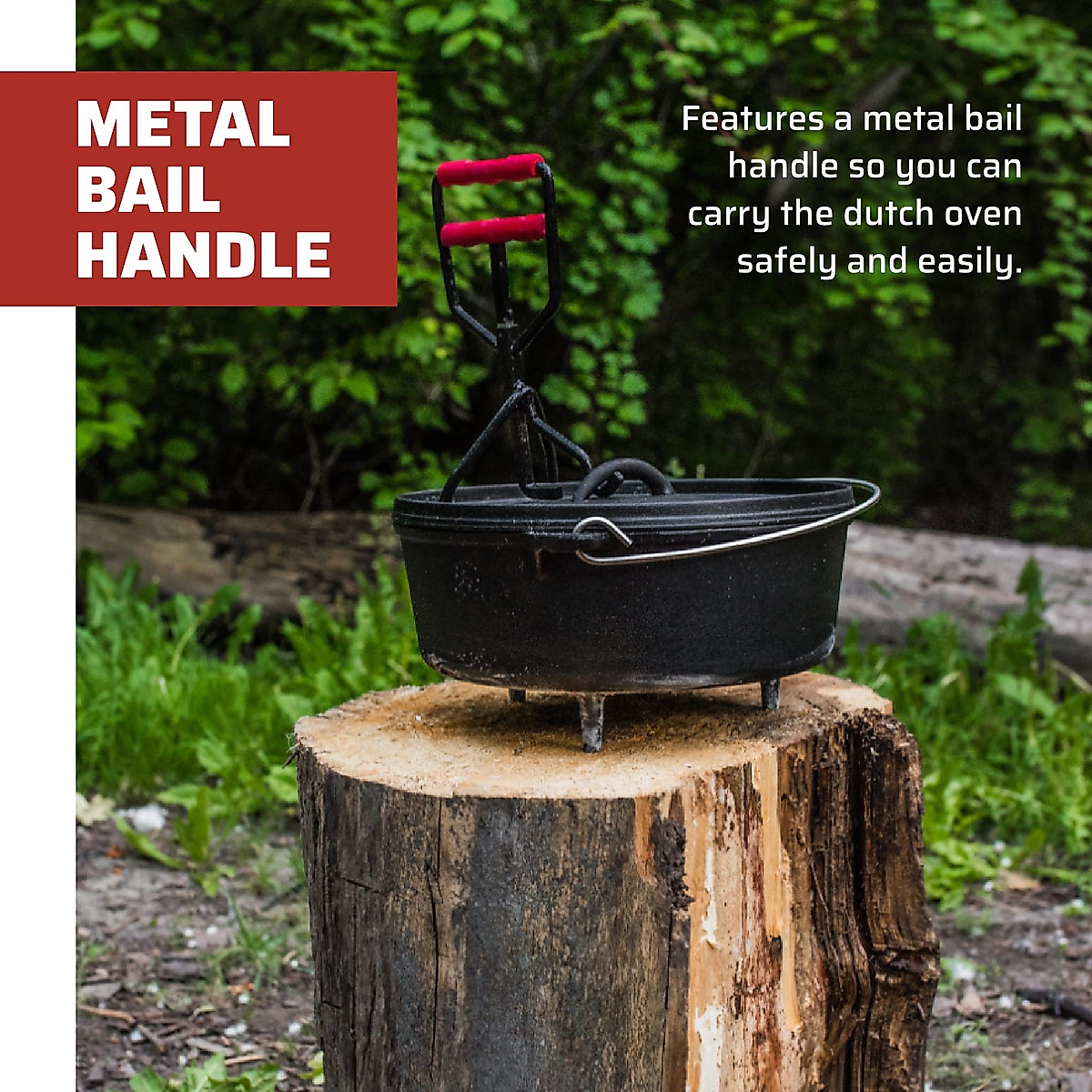 Camp Chef Classic Dutch Oven, True Seasoned Finish Cast Iron, 12" Dutch Oven