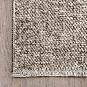 nuLOOM 3' x 5' Versa Collection Reversible SuperiorWash Area Rug, Machine Washable, Stain-Resistant, Easy Storage, Oeko-TEX Certified, Kirby Cream