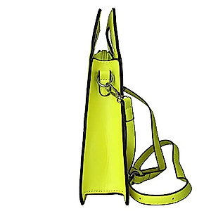 Ondeam CAUTION Shoulder bag,PU Crossbody Tote Handbag for Women(Green)