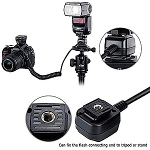 Flash TTL Cord JJC Off-Camera Flash Hot Shoe Cord for Nikon Z5 Z6 Z6II Z7 Z7II D6 D5 D780 D850 D810 D750 D500 D7500 D7200 D5600 D5500 D5300 D3500 D3400 Replaces Nikon SC-28 Cord -1.3m