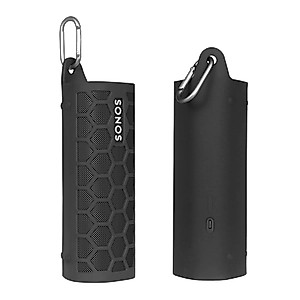 AZTOPA Silicone Case Protective Skin Sleeve Cover for Sonos Roam Portable Bluetooth Speaker - Black