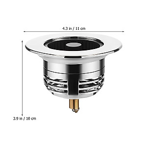 Kitchen Sink Drain Strainer Stopper - 3 in 1 Sink Drain Strainer Pop Up Sink Drain Stopper Anti-Clogging Kitchen Sink Strainer Basket for 75-90mm Sink Hole