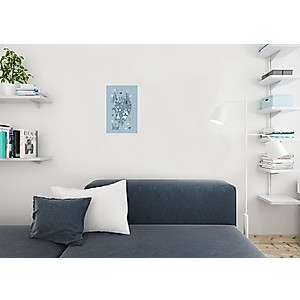 Map of Iceland Travel World Map with Cities in Detail Map Posters for Wall Map Art Wall Decor Geographical Illustration Tourist Landmark Travel Destinations Cool Wall Art Print Poster 12x18