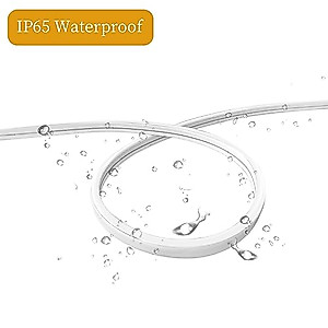 iNextStation Neon LED Strip Light 16.4ft/5m Neon Light Strip 12V Silicone LED Neon Rope Light Waterproof Flexible LED Neon Lights for Bedroom Indoors Outdoors, White (Power Adapter not Included)