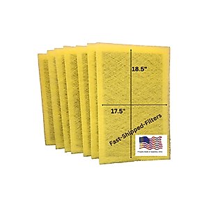 6 - 20x20 MicroPower Guard Air Cleaner Replacement Filters Actual filter size is 18.5x17.5 Yellow