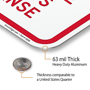 SmartSign 18 x 12 inch “No Overnight Parking - Violators Towed Away At Vehicle Owner's Expense” Metal Sign, 63 mil Aluminum, 3M Laminated Engineer Grade Reflective Material, Red and White