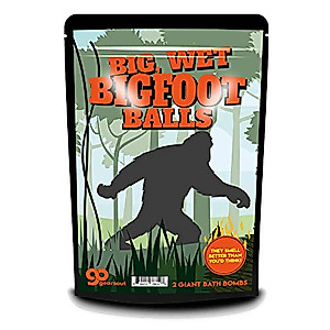 Big Wet Bigfoot Balls Bath Bombs - Funny Sasquatch Design - Cool Bath Bombs for Men - Giant Root Beer Bath Fizzers, Handcrafted in The USA, 2 Count