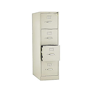HON 314PL 310 Series Four-Drawer, Full-Suspension File, Letter, 26-1/2d, Putty