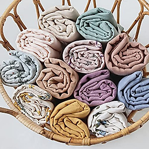 LifeTree Baby Swaddle Blankets Girls, Organic Muslin Swaddle Blankets Unisex Swaddling Wrap Receiving Blanket Neutral for Newborn, 100% Organic Cotton, Large 47 x 47 inches, Lavender & Mauve