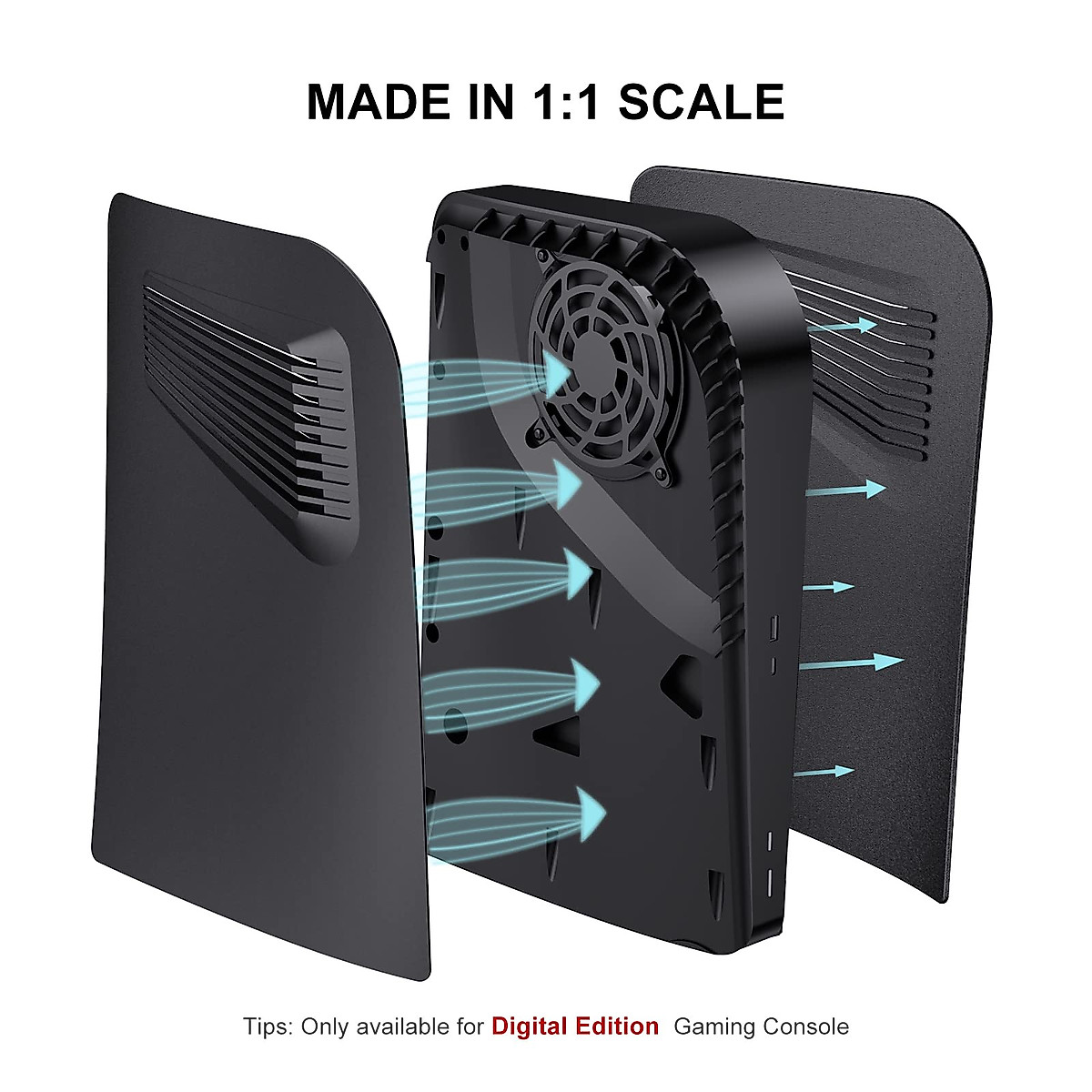 Plates for Disc Edition, Faceplate with Cooling Vents, Anti-Scratch Dustproof Protective Cover Plates for P5 Disc Edition (Golden)