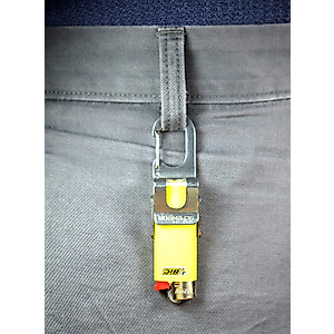Screwpop Bic Standard Full-Size Lighter Holder Keychain Multi Tool with Carabiner Clip and Bottle Opener Stainless Steel Construction (Lighter Not Included)