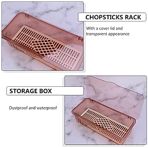 DOITOOL 3Pcs Flatware Tray with Lid and Drainer, Kitchen Cutlery Tray and Utensil Drawer Organizer with Cover, Countertop Silverware Storage Container (Random Color)